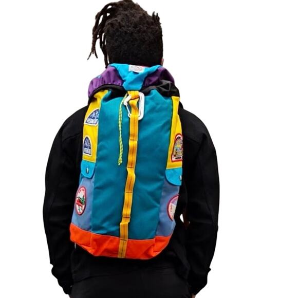 Epperson Mountaineering | Bags | Colorful Backpack With Patches | Poshmark
